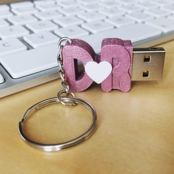 USB Flash Drive with Initials for Couples | Layerica